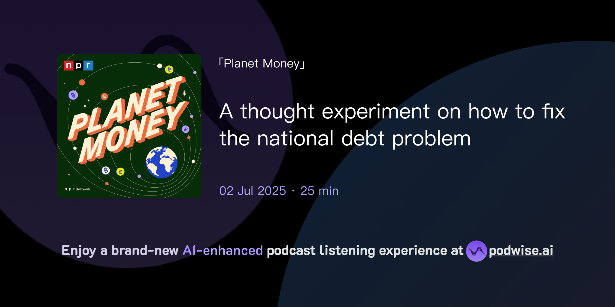 A thought experiment on how to fix the national debt problem | Planet ...