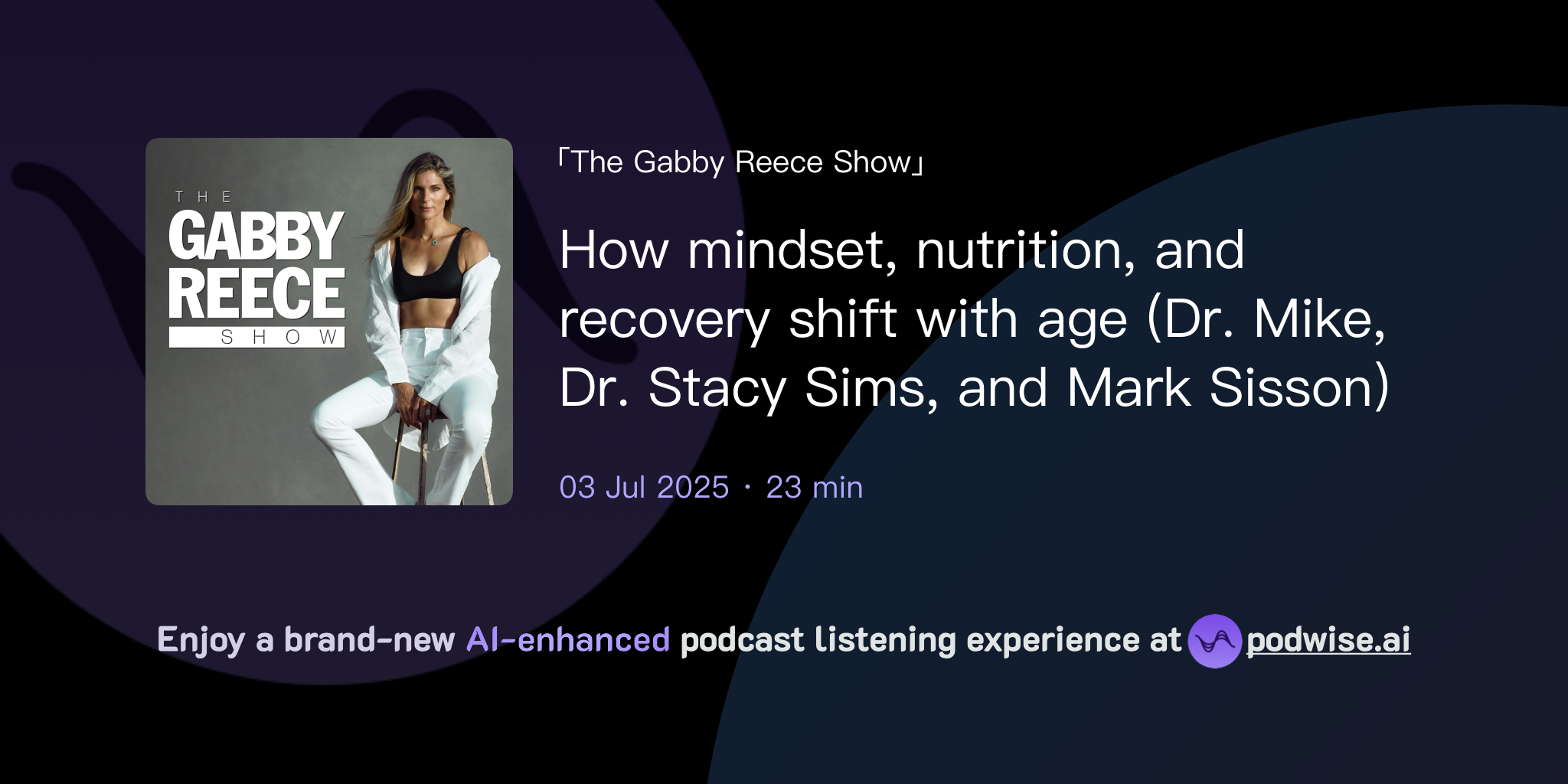 How mindset, nutrition, and recovery shift with age (Dr. Mike, Dr ...