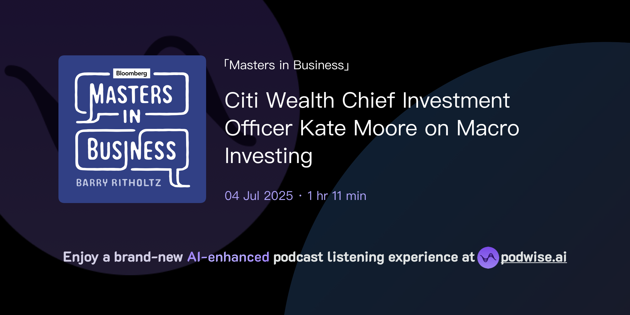 Citi Wealth Chief Investment Officer Kate Moore on Macro Investing ...