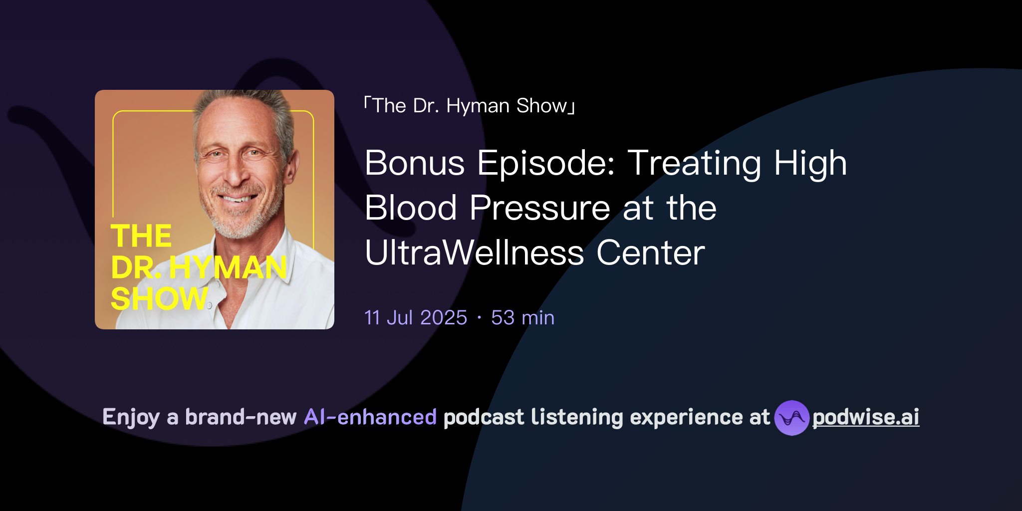 Bonus Episode: Treating High Blood Pressure at the UltraWellness Center | The Dr. Hyman Show ...