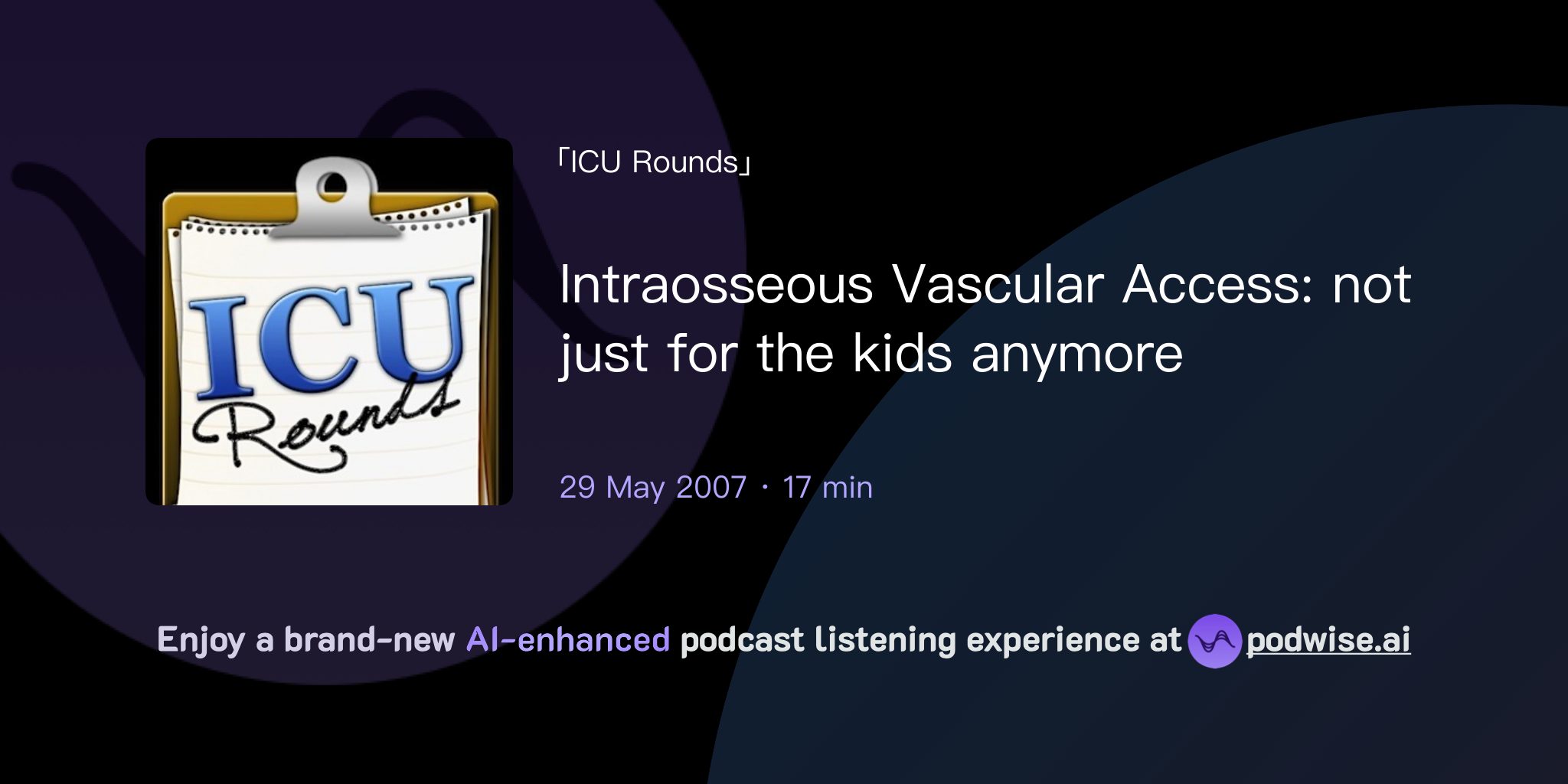 Intraosseous Vascular Access: not just for the kids anymore | ICU ...