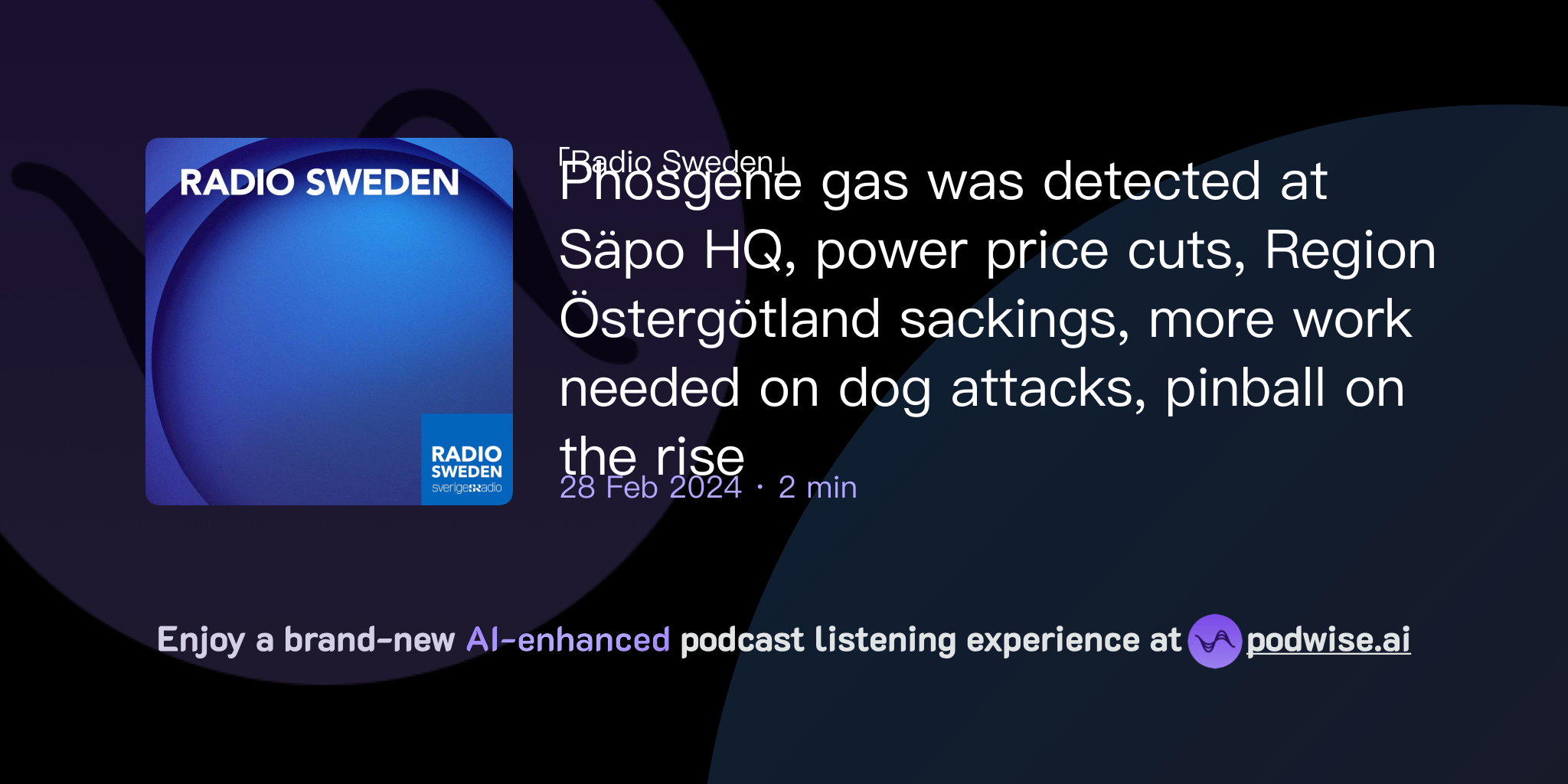 Phosgene gas was detected at Säpo HQ, power price cuts, Region ...