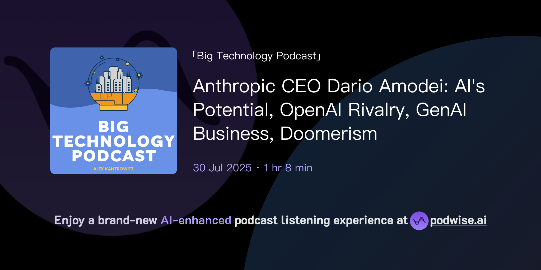 Anthropic CEO Dario Amodei: AI's Potential, OpenAI Rivalry, GenAI Business, Doomerism | Big ...