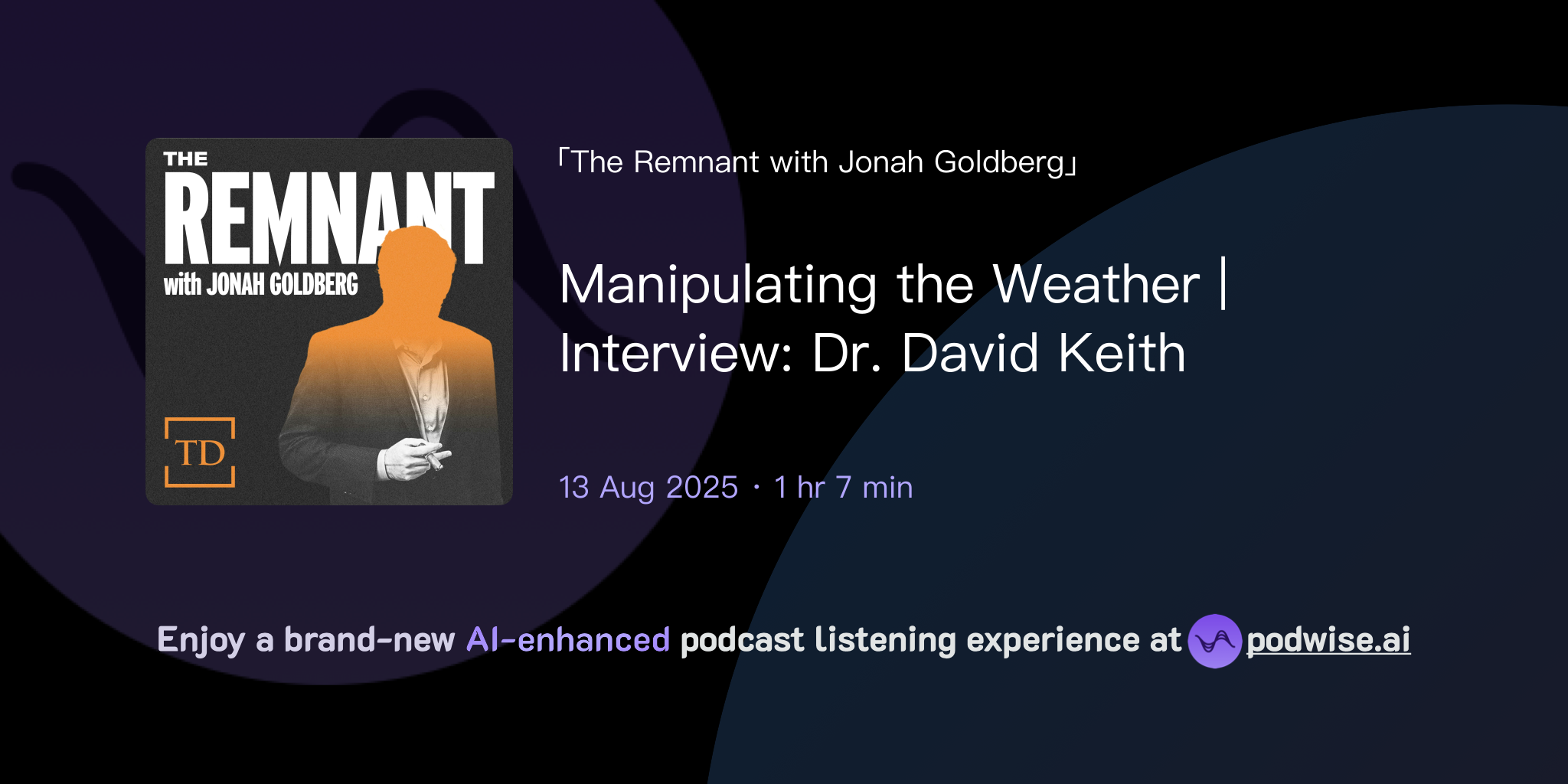 Manipulating the Weather | Interview: Dr. David Keith | The Remnant ...