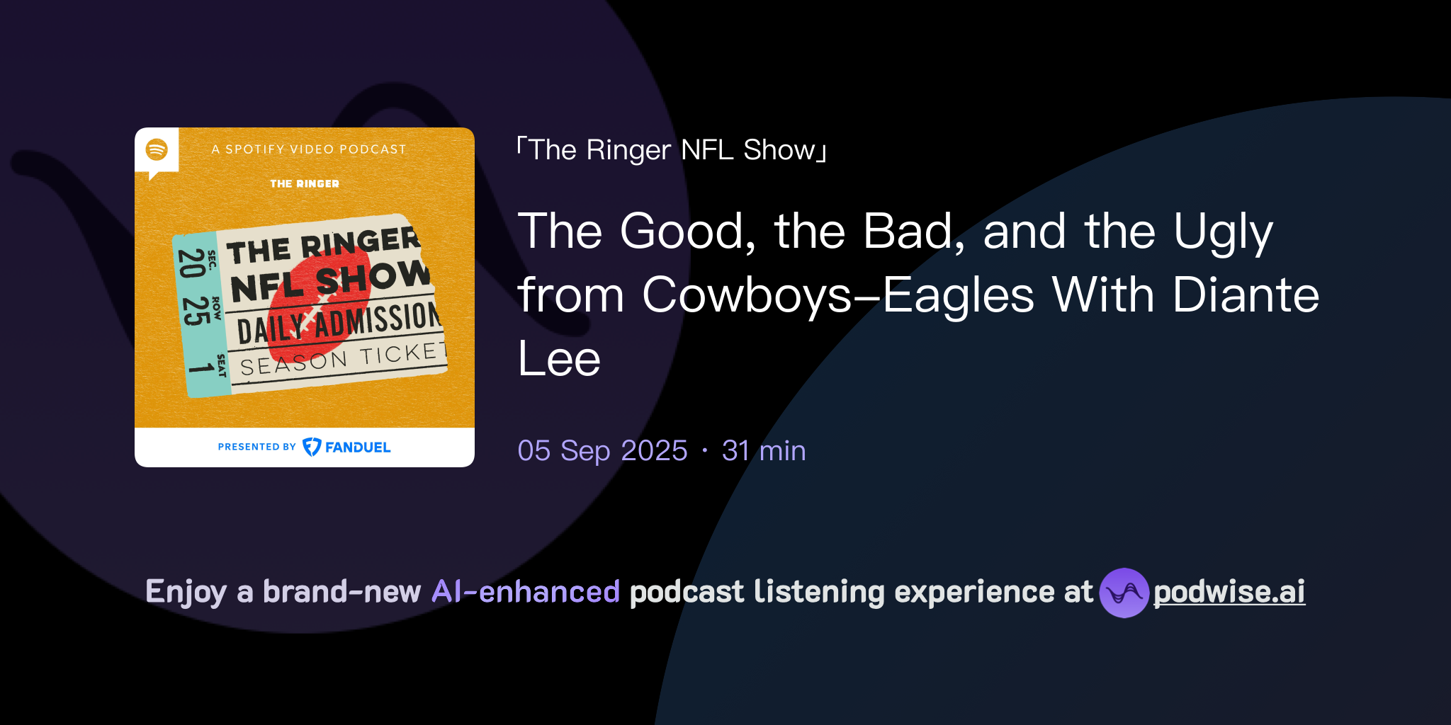 The Good, the Bad, and the Ugly from Cowboys-Eagles With Diante Lee ...