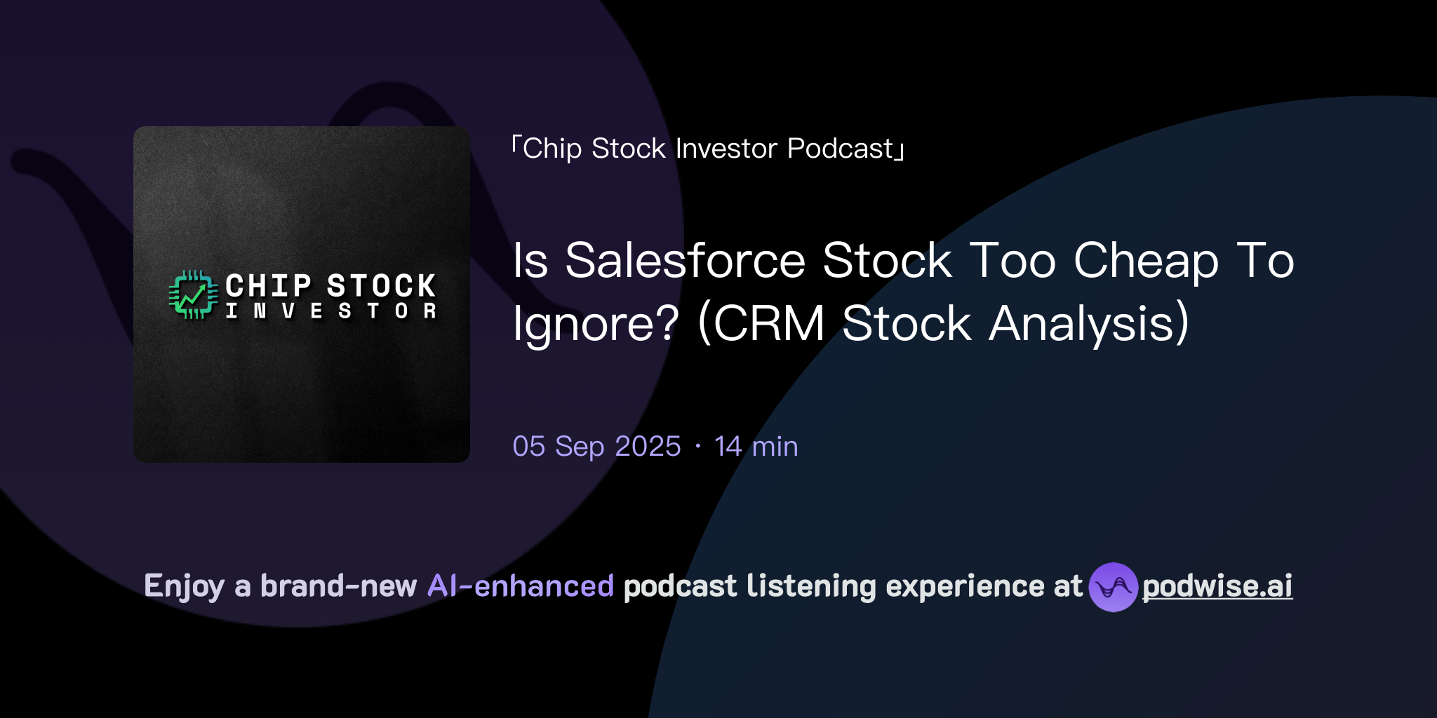 Is Salesforce Stock Too Cheap To Ignore? (CRM Stock Analysis) | Chip ...