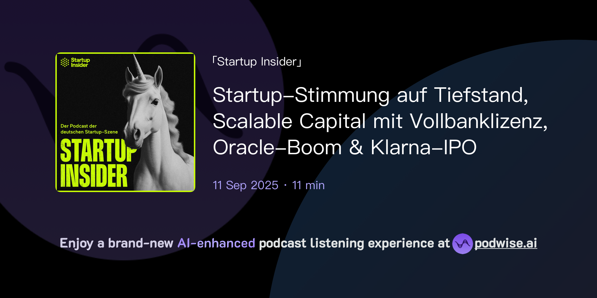 Startup-Stimmung auf Tiefstand, Scalable Capital mit Vollbanklizenz, Oracle-Boom & Klarna-IPO ...