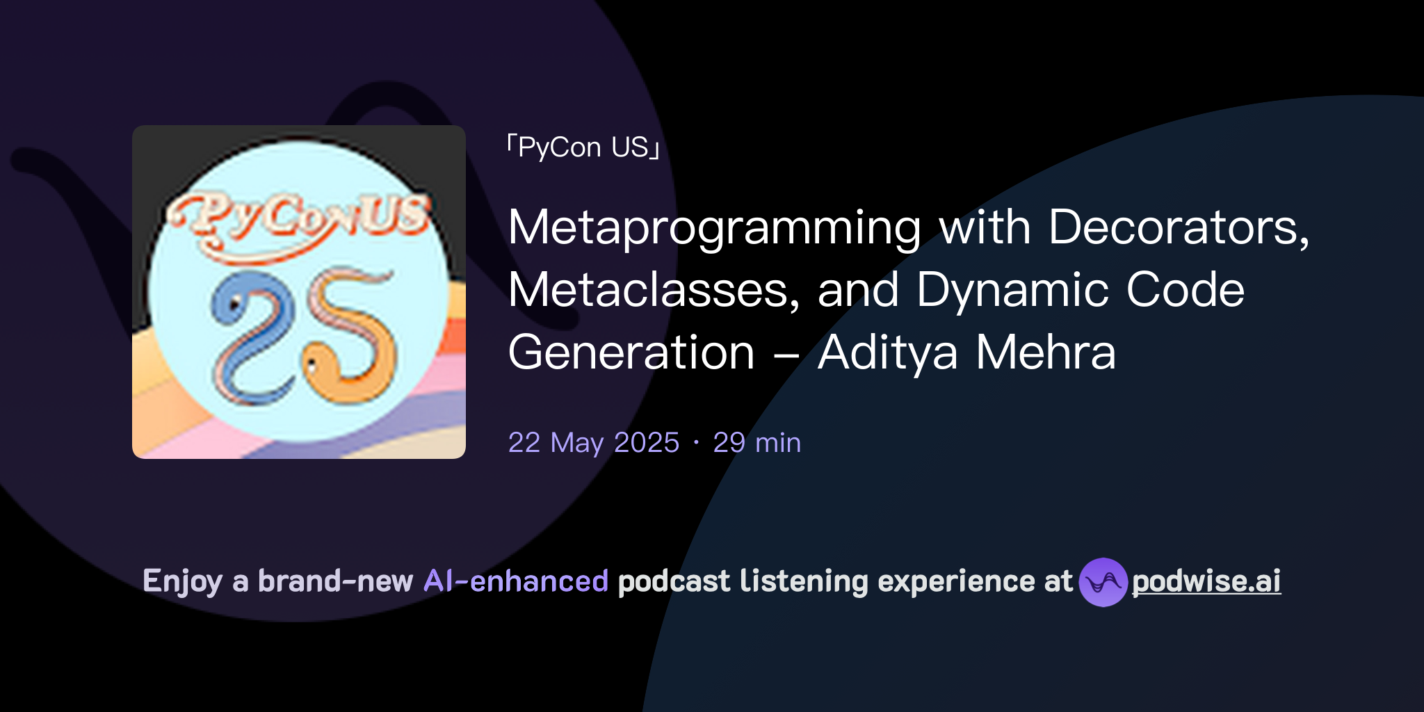 Metaprogramming with Decorators, Metaclasses, and Dynamic Code Generation - Aditya Mehra | PyCon ...