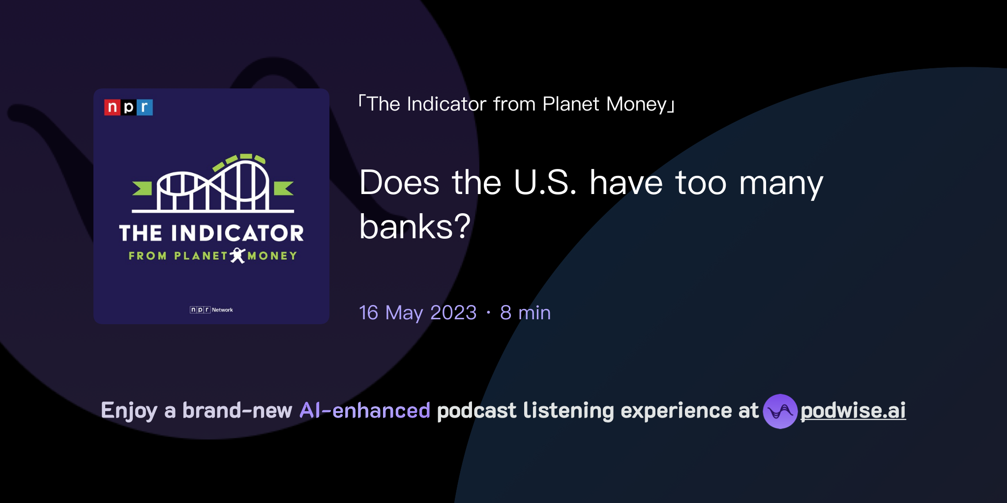 Does the U.S. have too many banks? | The Indicator from Planet Money ...