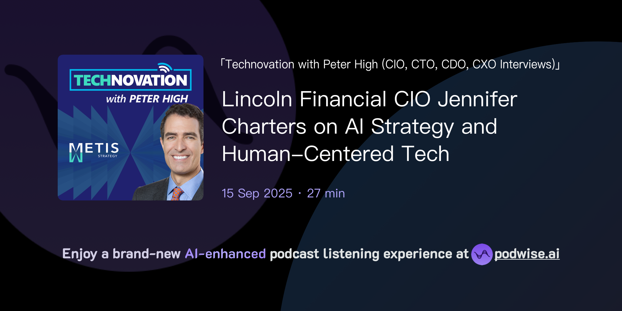 Lincoln Financial CIO Jennifer Charters on AI Strategy and Human ...