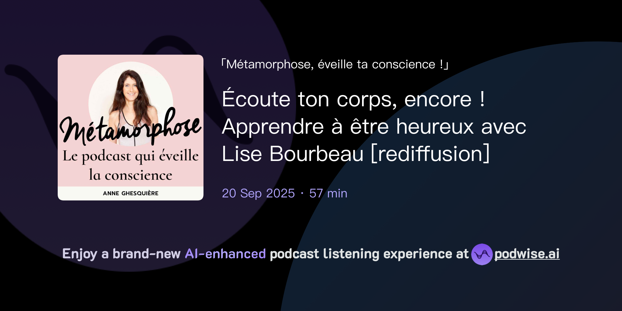 Écoute ton corps, encore ! Apprendre à être heureux avec Lise Bourbeau ...