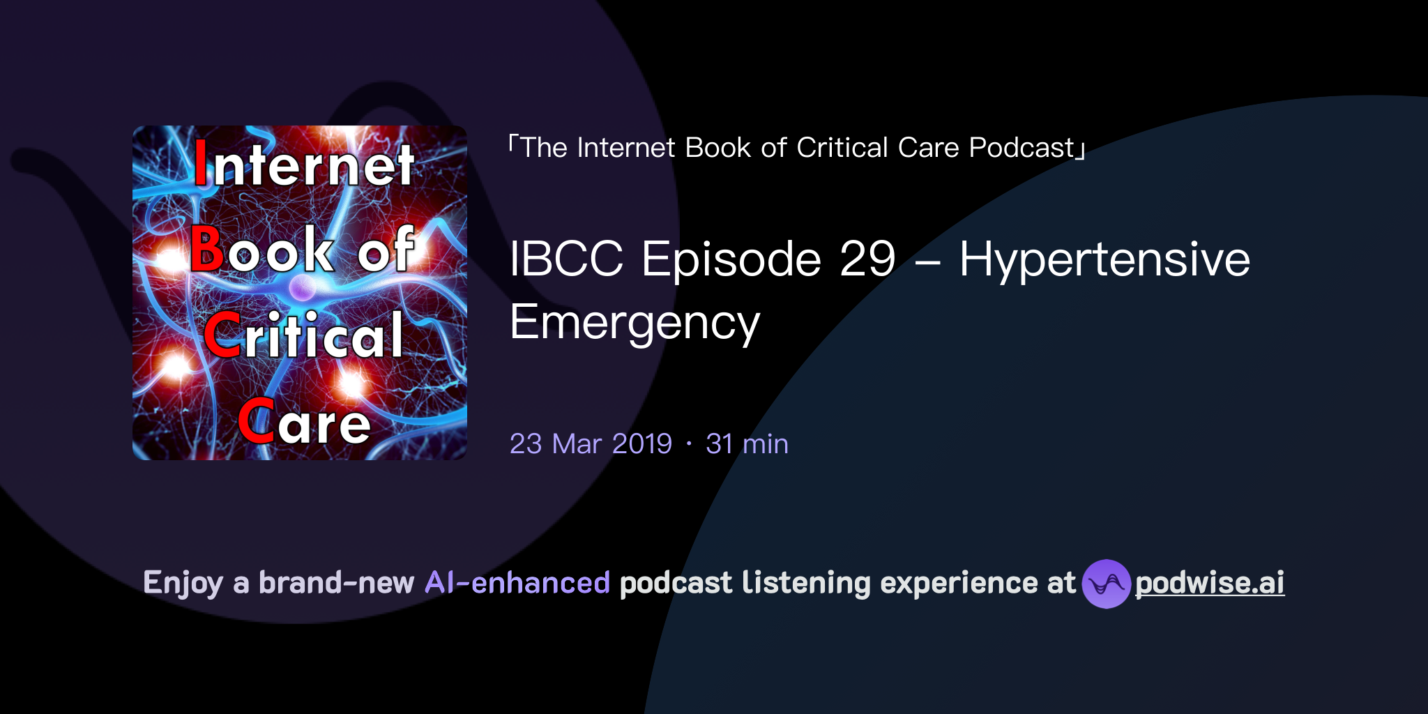 IBCC Episode 29 - Hypertensive Emergency | The Internet Book of ...