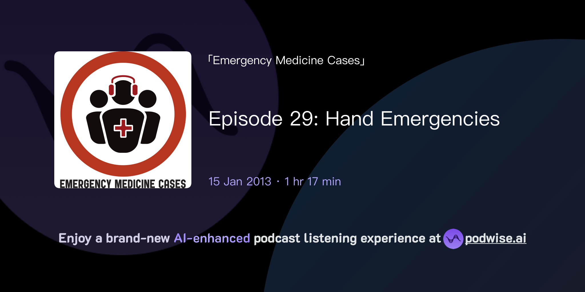 Episode 29: Hand Emergencies | Emergency Medicine Cases | Podwise