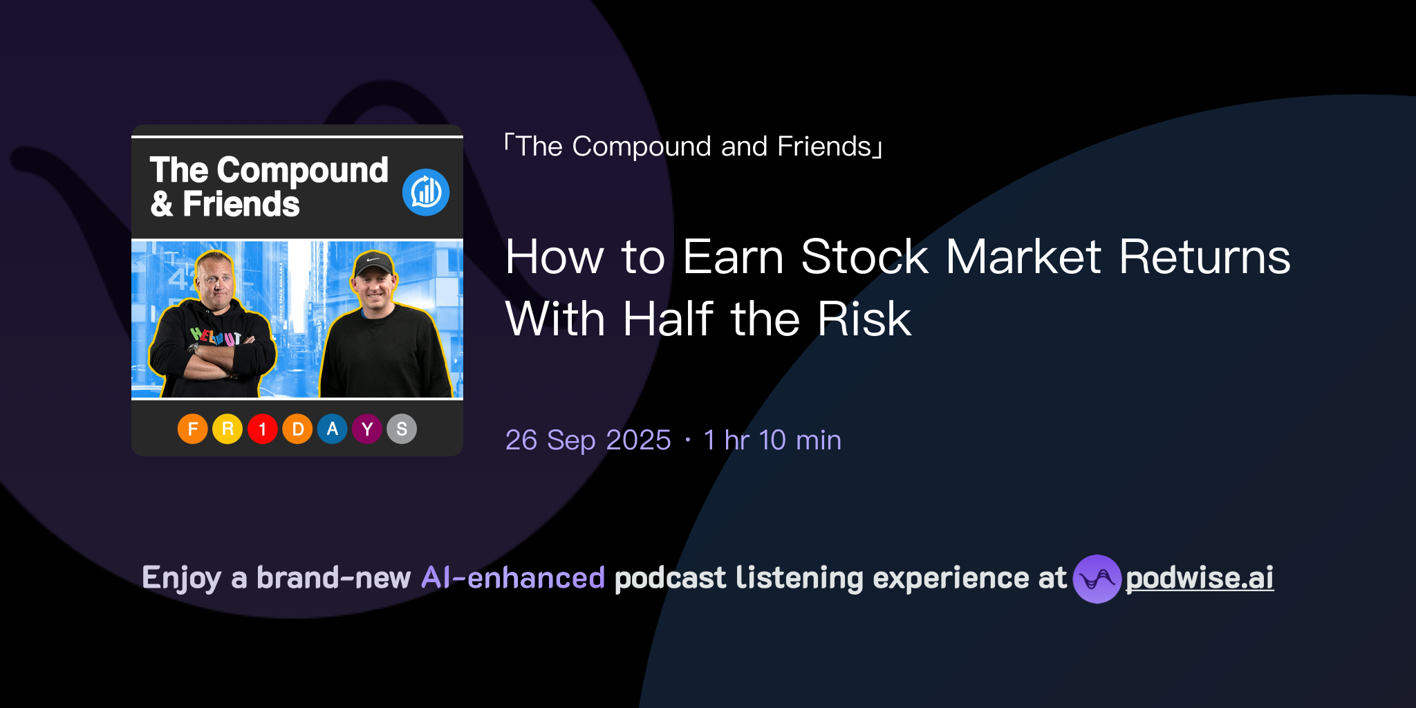 How to Earn Stock Market Returns With Half the Risk | The Compound and ...