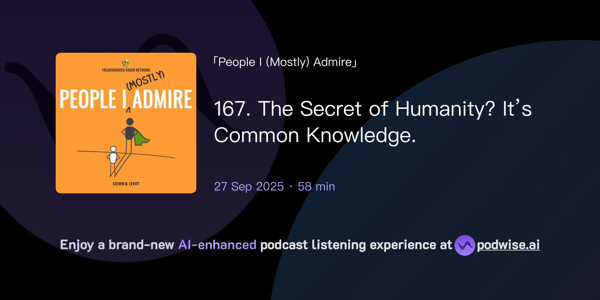 167. The Secret of Humanity? It’s Common Knowledge. | People I (Mostly ...