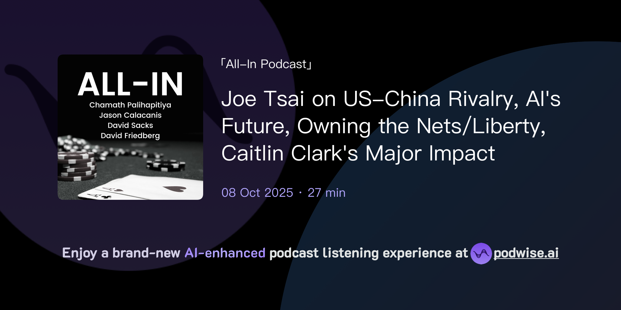 Joe Tsai on US-China Rivalry, AI's Future, Owning the Nets/Liberty ...