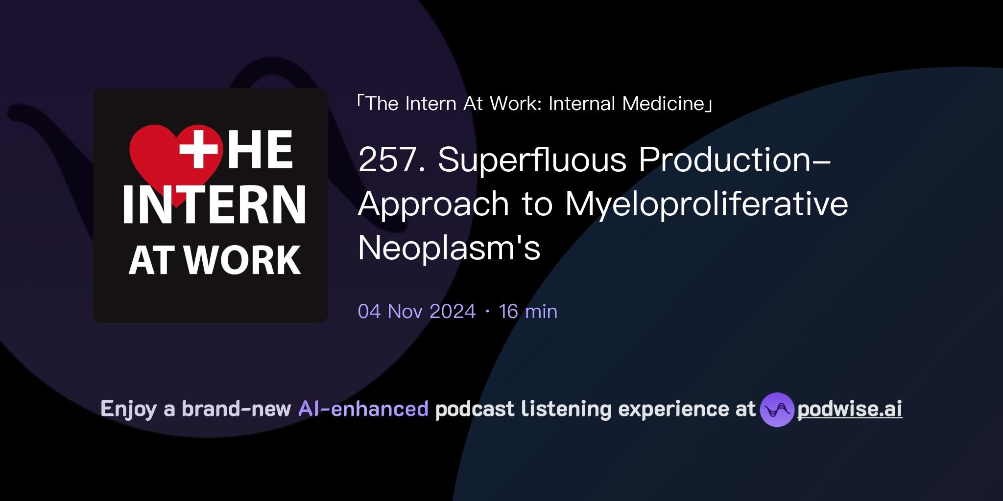 257. Superfluous Production- Approach to Myeloproliferative Neoplasm's ...