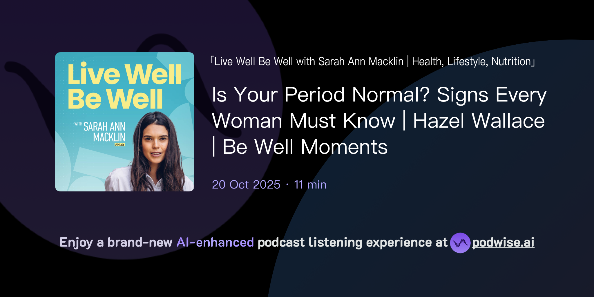 Is Your Period Normal? Signs Every Woman Must Know | Hazel Wallace | Be ...
