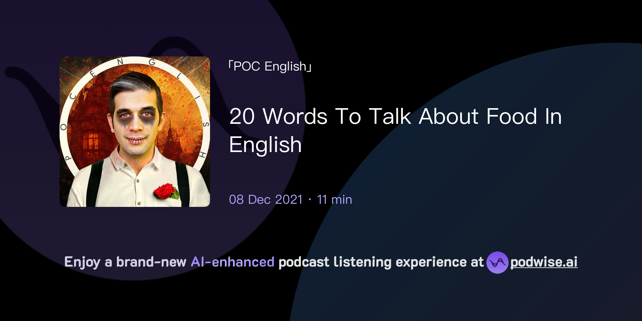 20 Words To Talk About Food In English | POC English | Podwise
