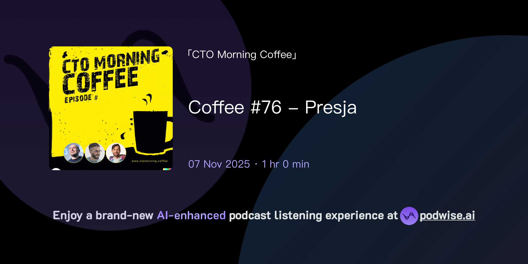 Coffee #76 - Presja | CTO Morning Coffee | Podwise