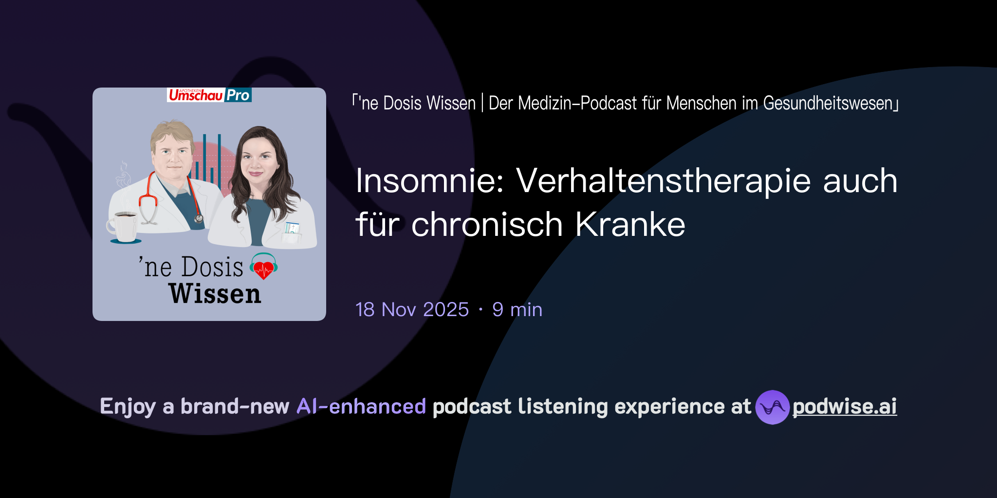Insomnie: Verhaltenstherapie auch für chronisch Kranke | 'ne Dosis ...