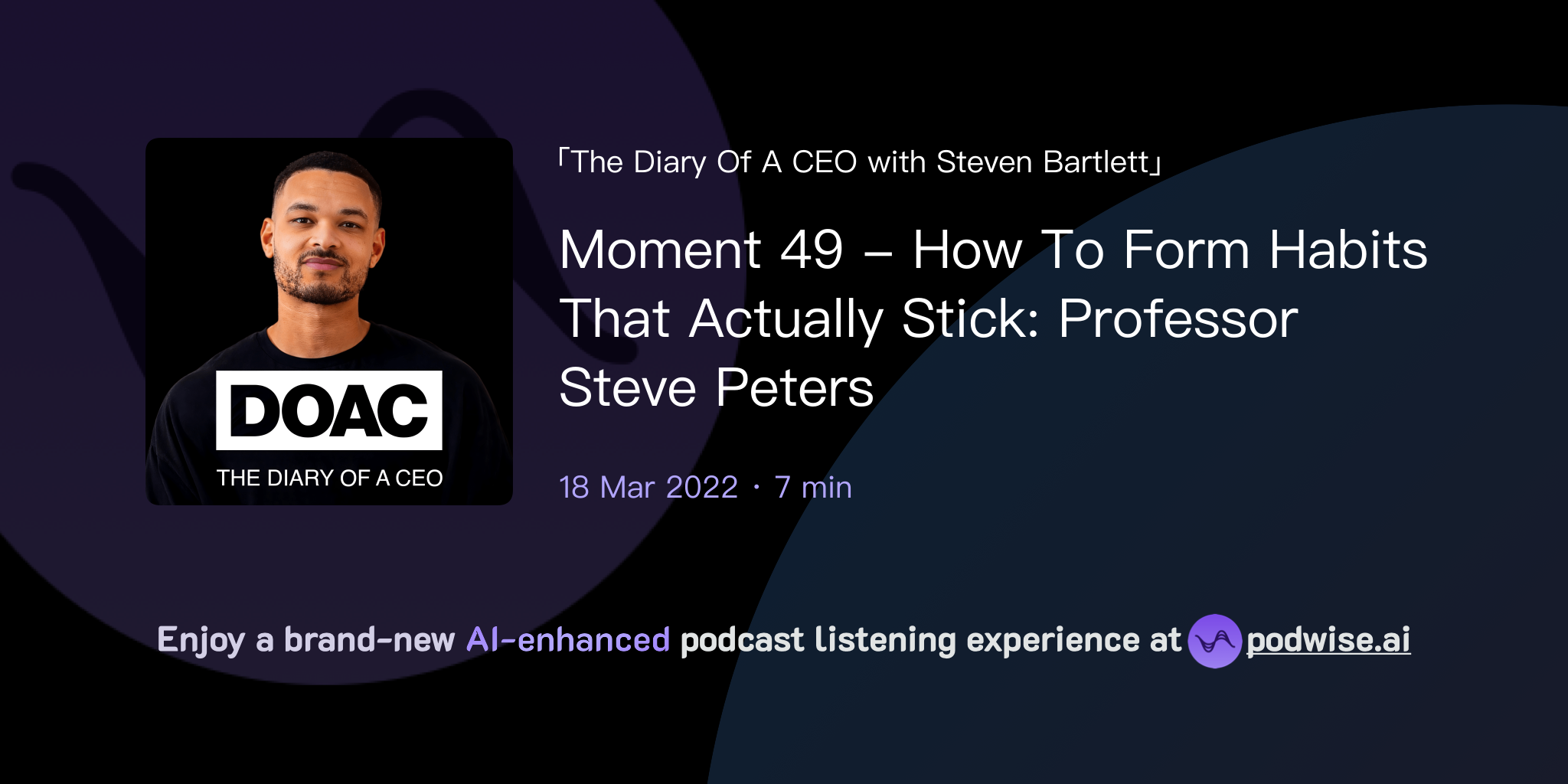Moment 49 - How To Form Habits That Actually Stick: Professor Steve ...