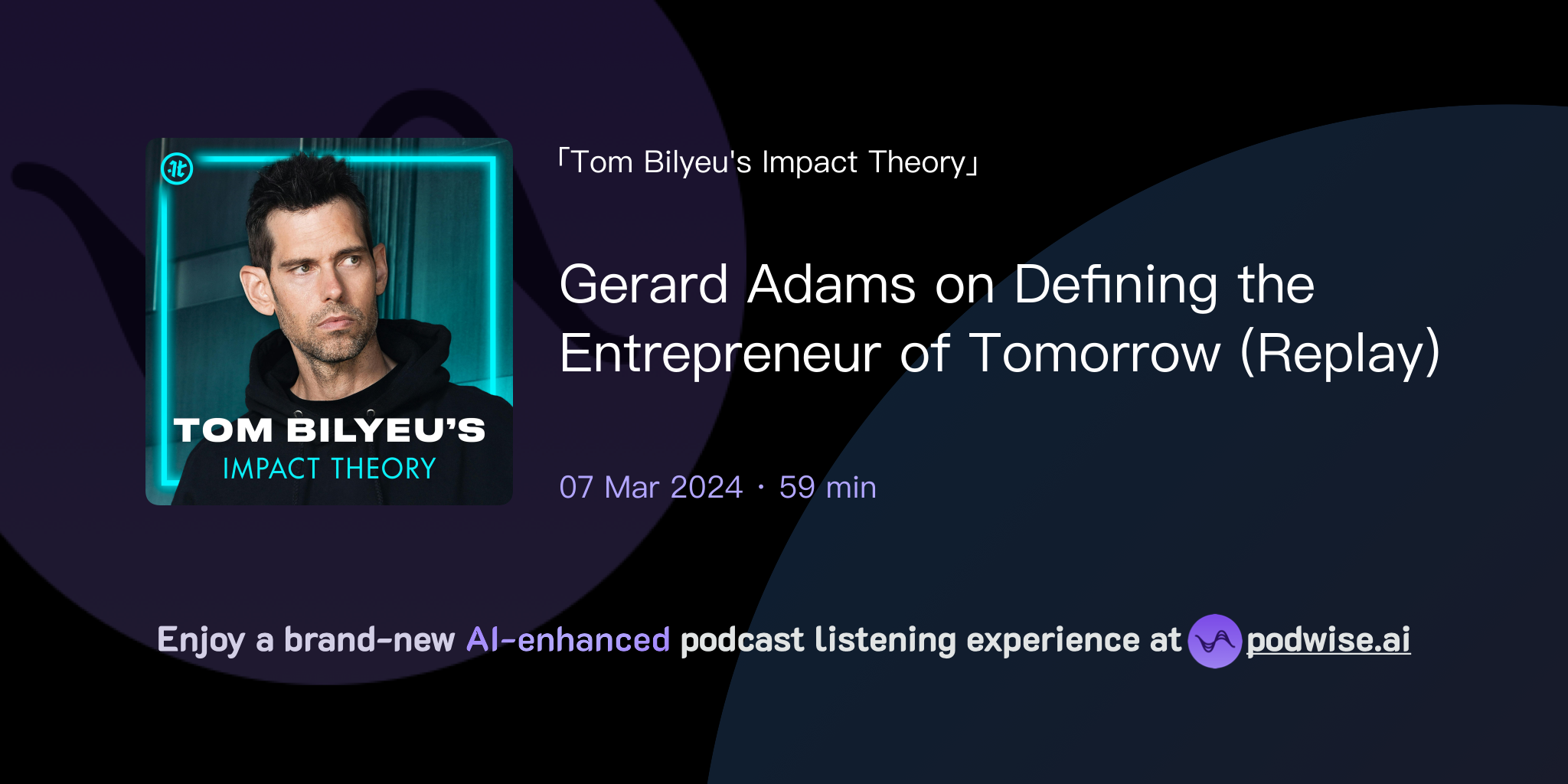 Gerard Adams on Defining the Entrepreneur of Tomorrow (Replay) | Tom ...