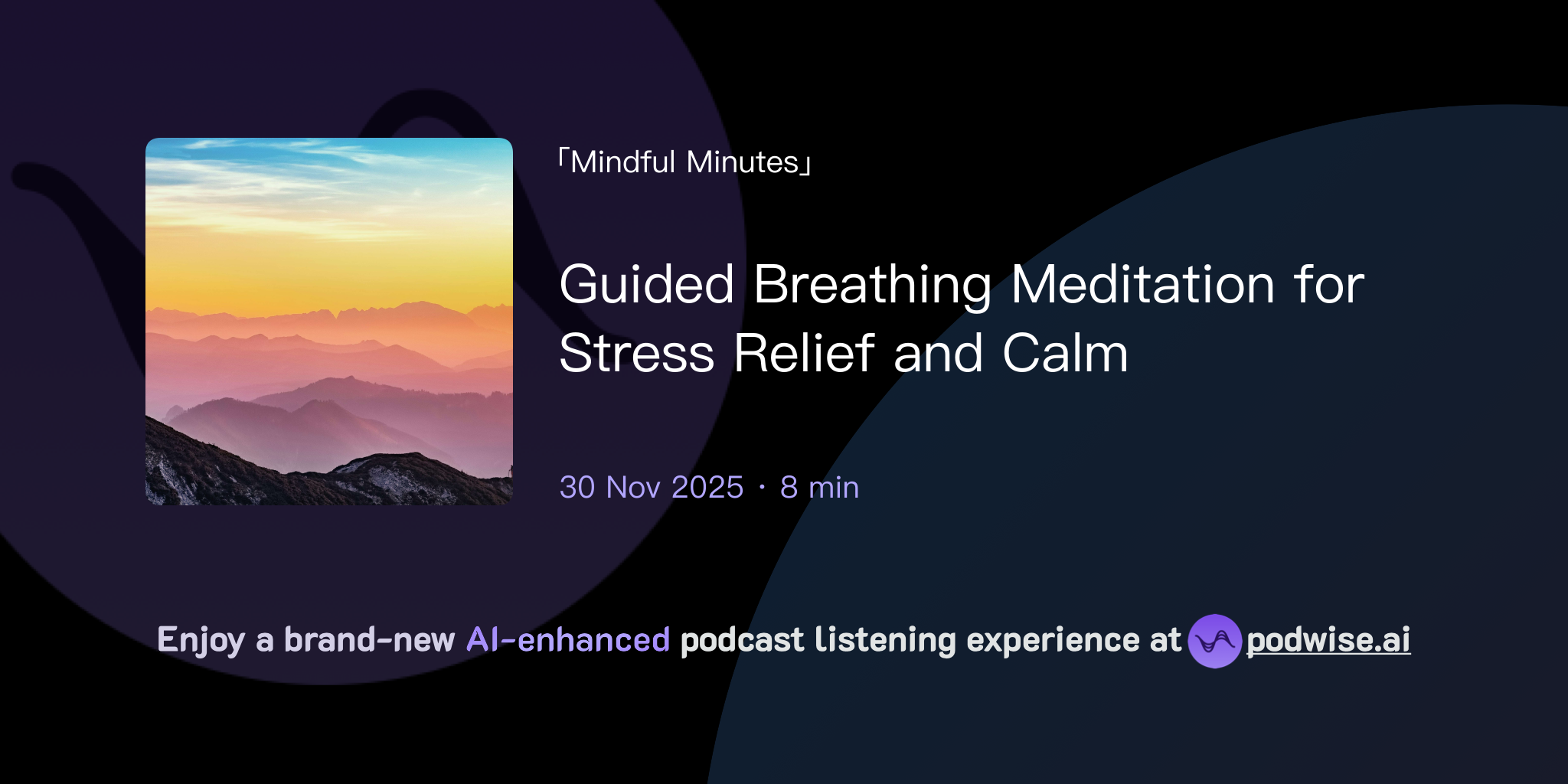 Guided Breathing Meditation for Stress Relief and Calm | Mindful ...