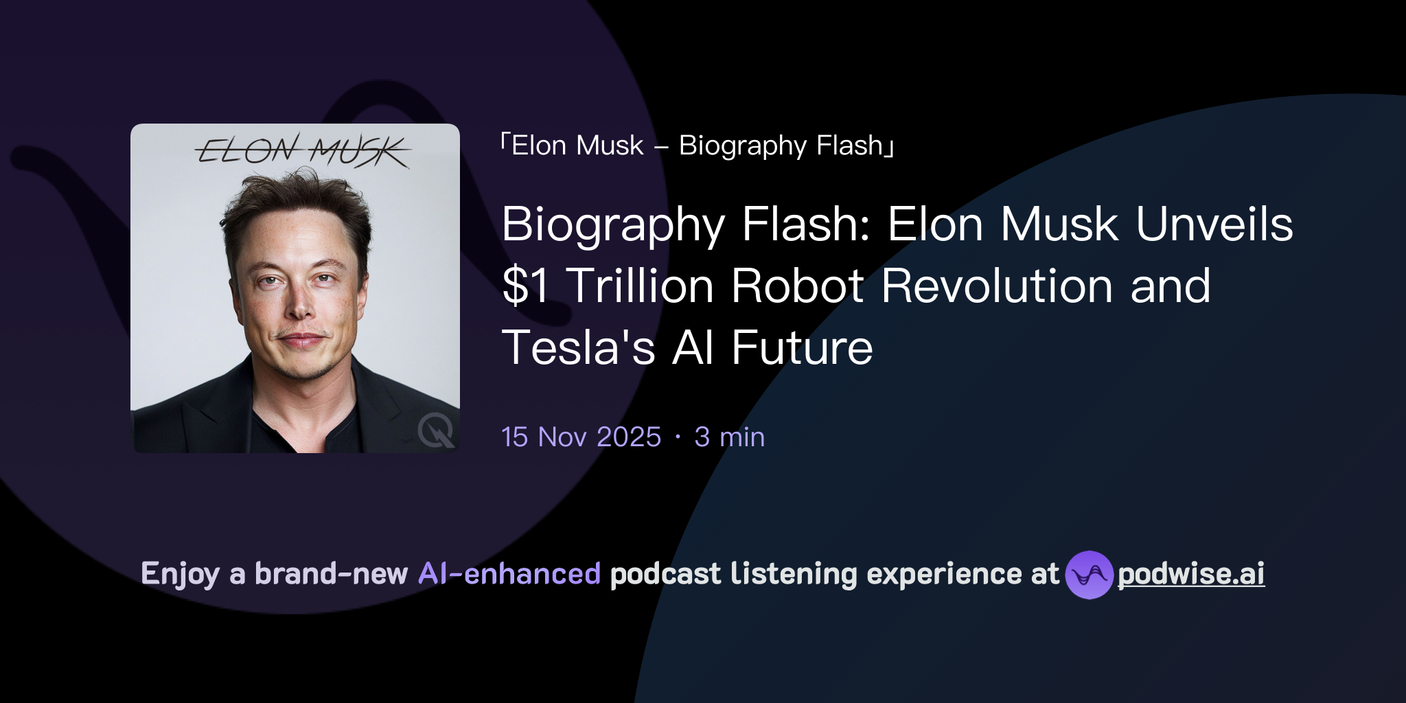 Biography Flash: Elon Musk Unveils $1 Trillion Robot Revolution and ...