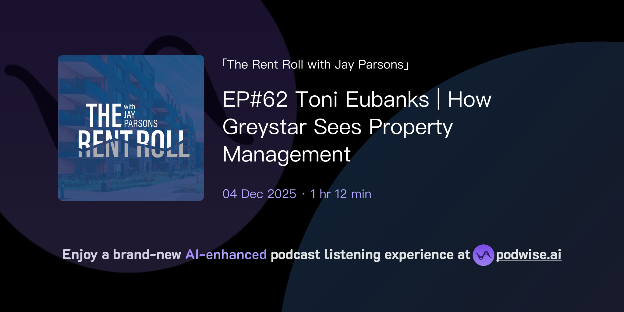 EP#62 Toni Eubanks | How Greystar Sees Property Management | The Rent ...