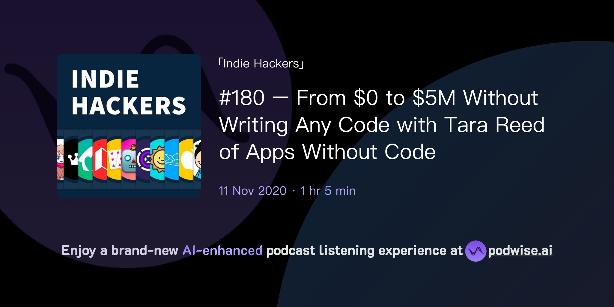 #180 – From $0 to $5M Without Writing Any Code with Tara Reed of Apps Without Code | Indie ...