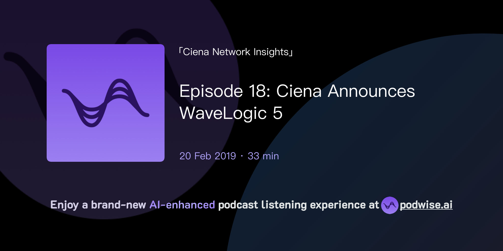 Episode 18: Ciena Announces WaveLogic 5 | Ciena Network Insights | Podwise
