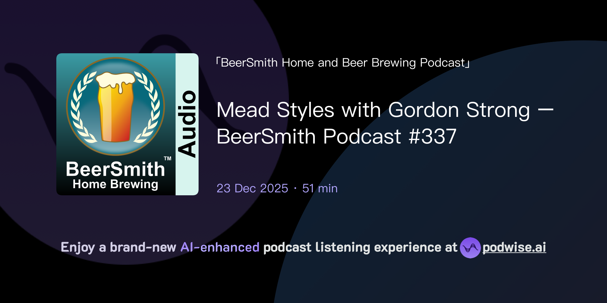 Mead Styles with Gordon Strong – BeerSmith Podcast #337 | BeerSmith ...