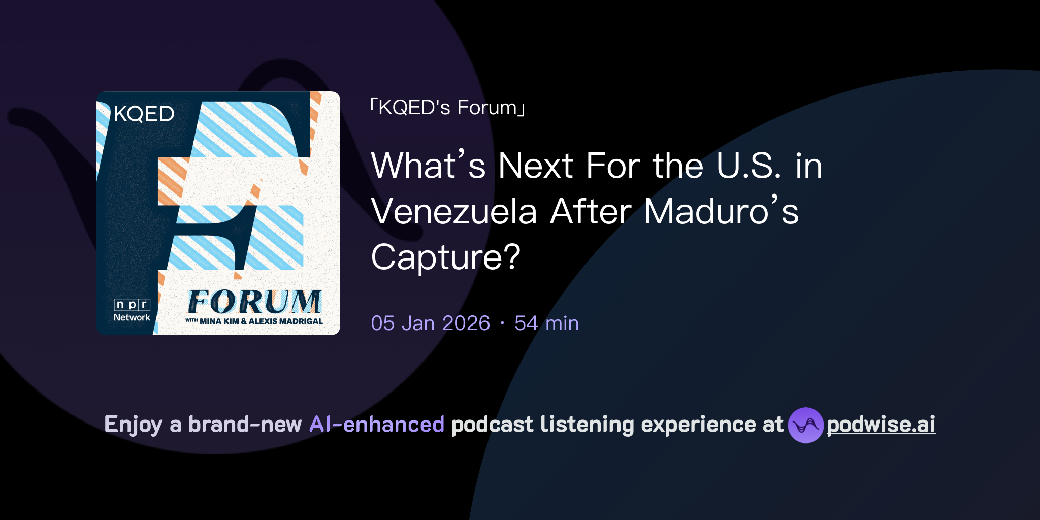 What’s Next For the U.S. in Venezuela After Maduro’s Capture? | KQED's ...
