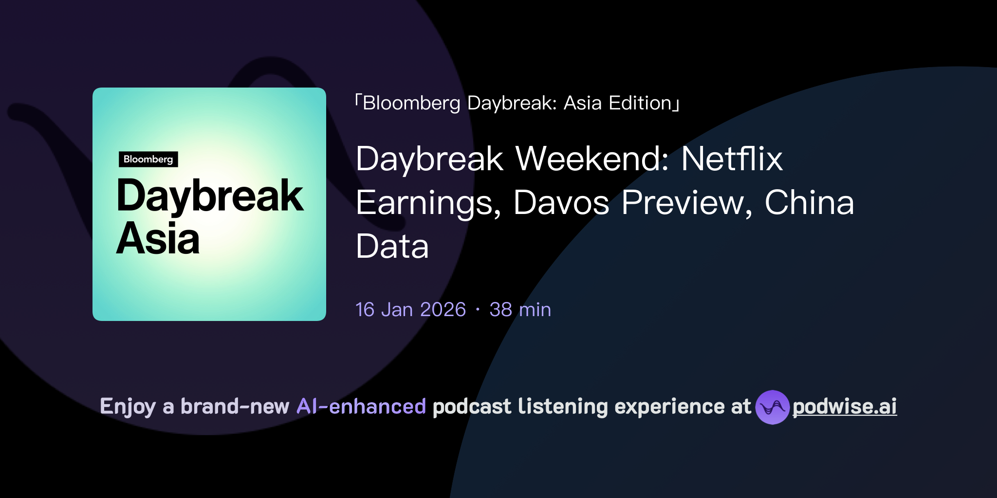 Daybreak Weekend: Netflix Earnings, Davos Preview, China Data ...