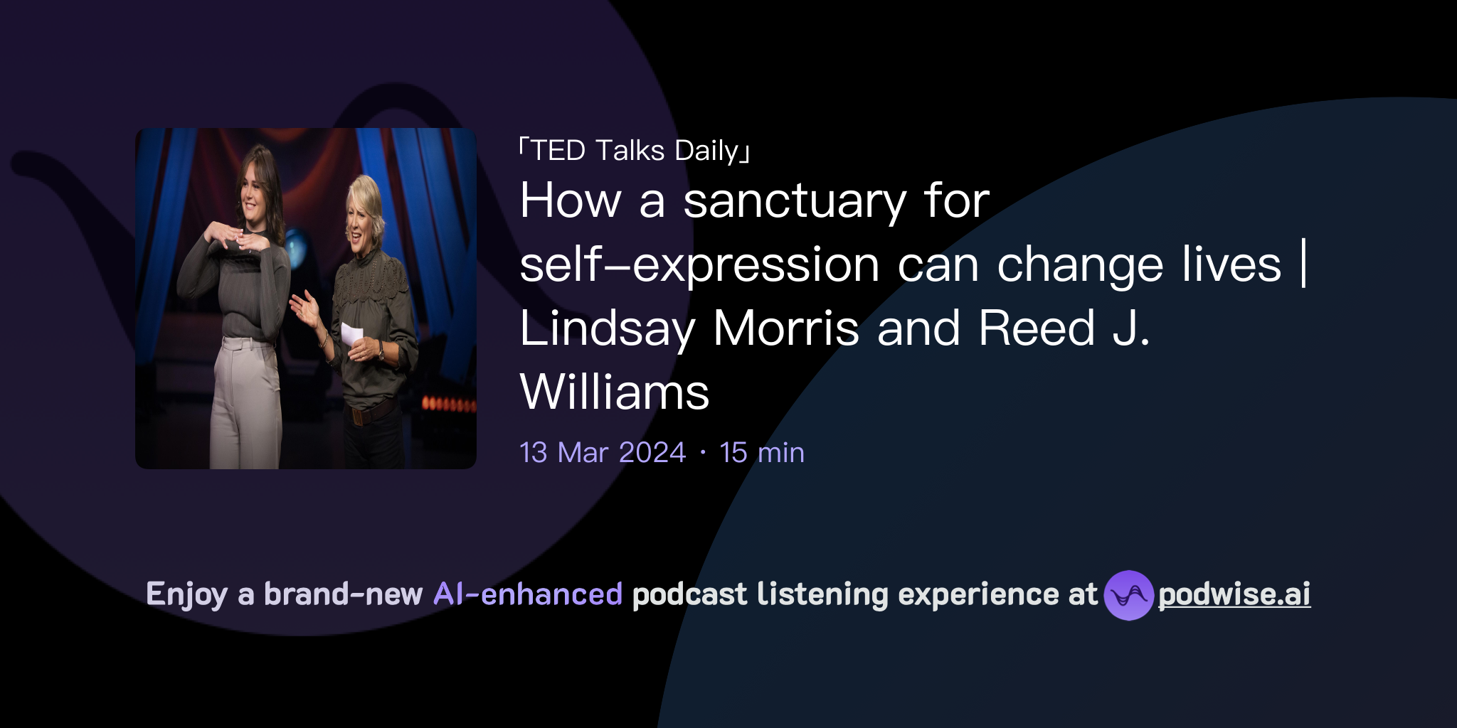 How a sanctuary for self-expression can change lives | Lindsay Morris ...