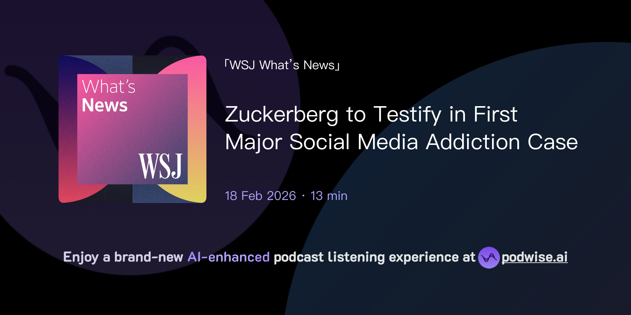 Zuckerberg to Testify in First Major Social Media Addiction Case | WSJ ...