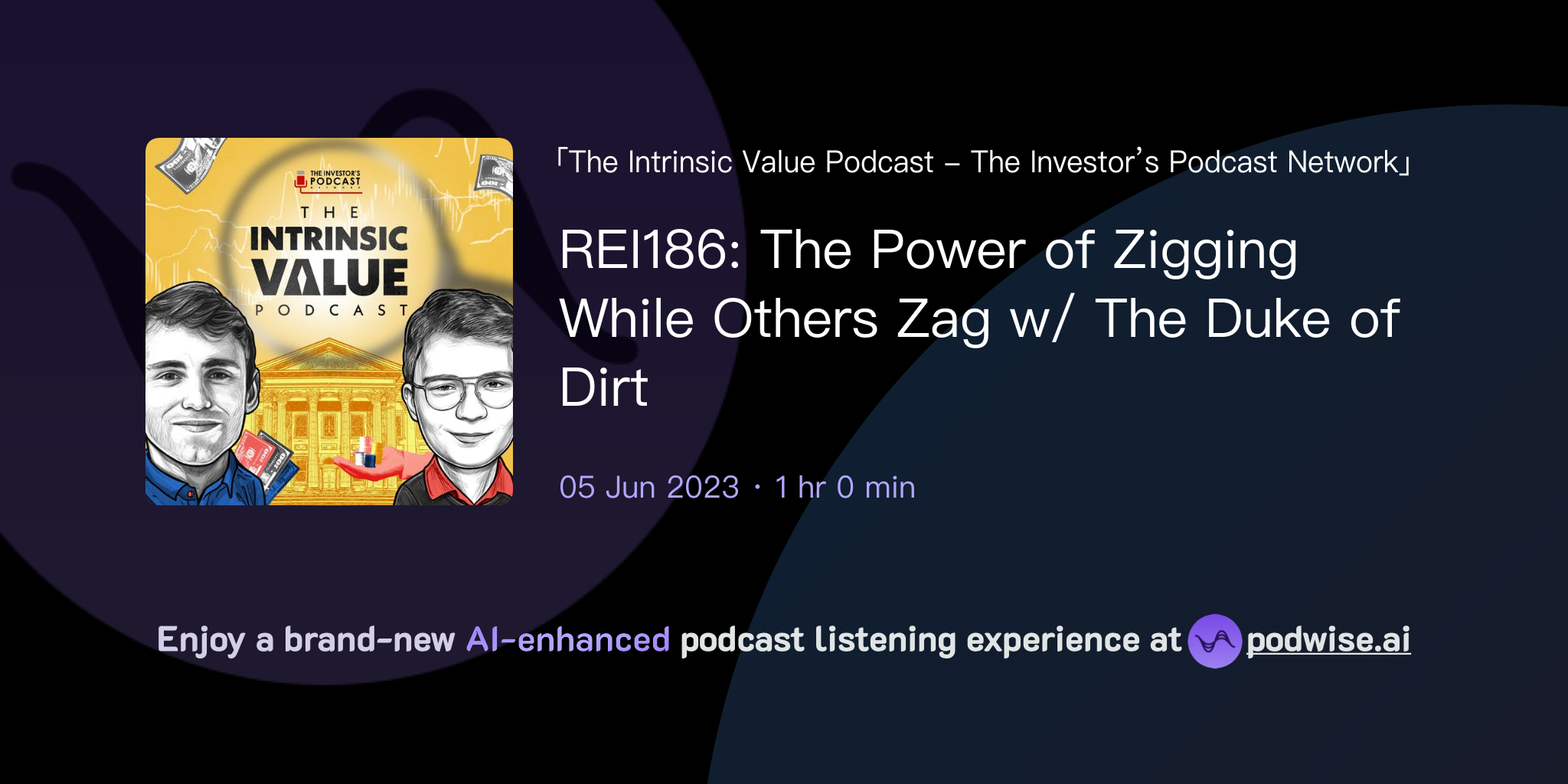 REI186: The Power of Zigging While Others Zag w/ The Duke of Dirt | The ...