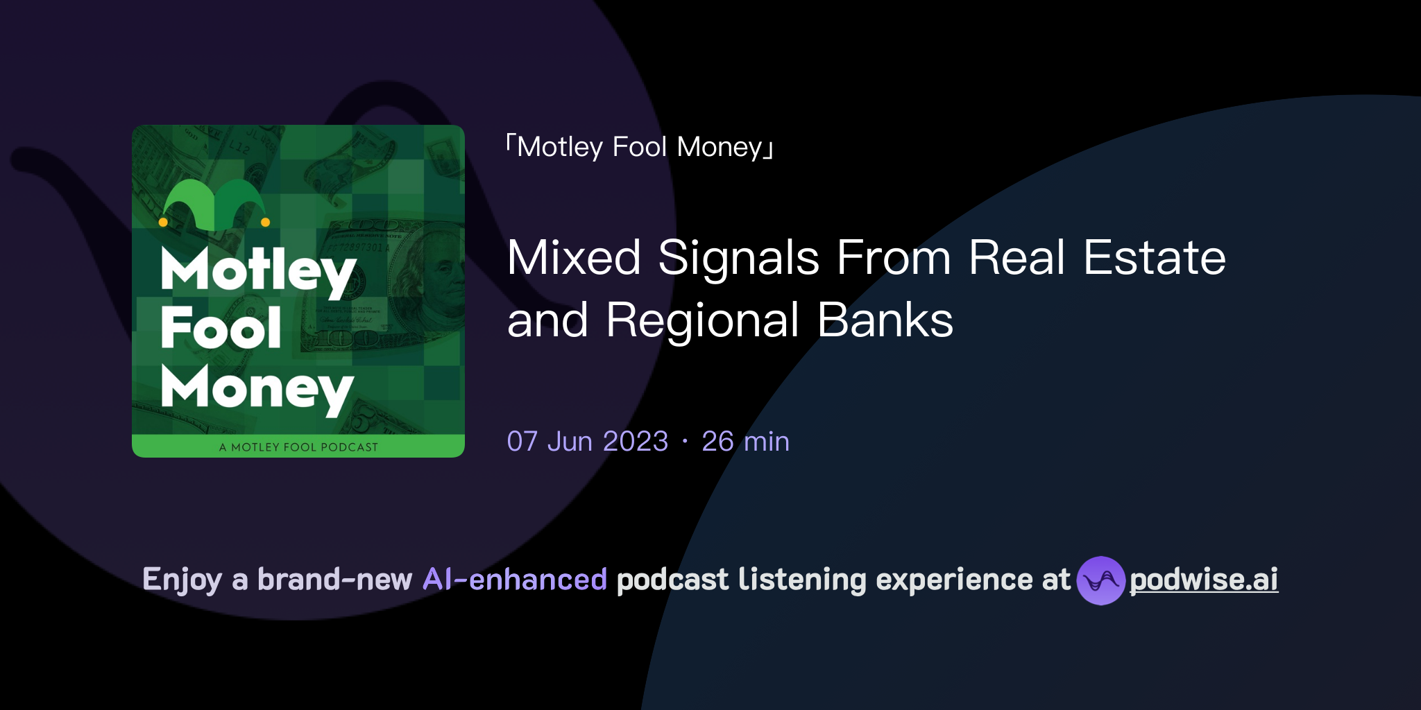 Mixed Signals From Real Estate and Regional Banks | Motley Fool Money ...