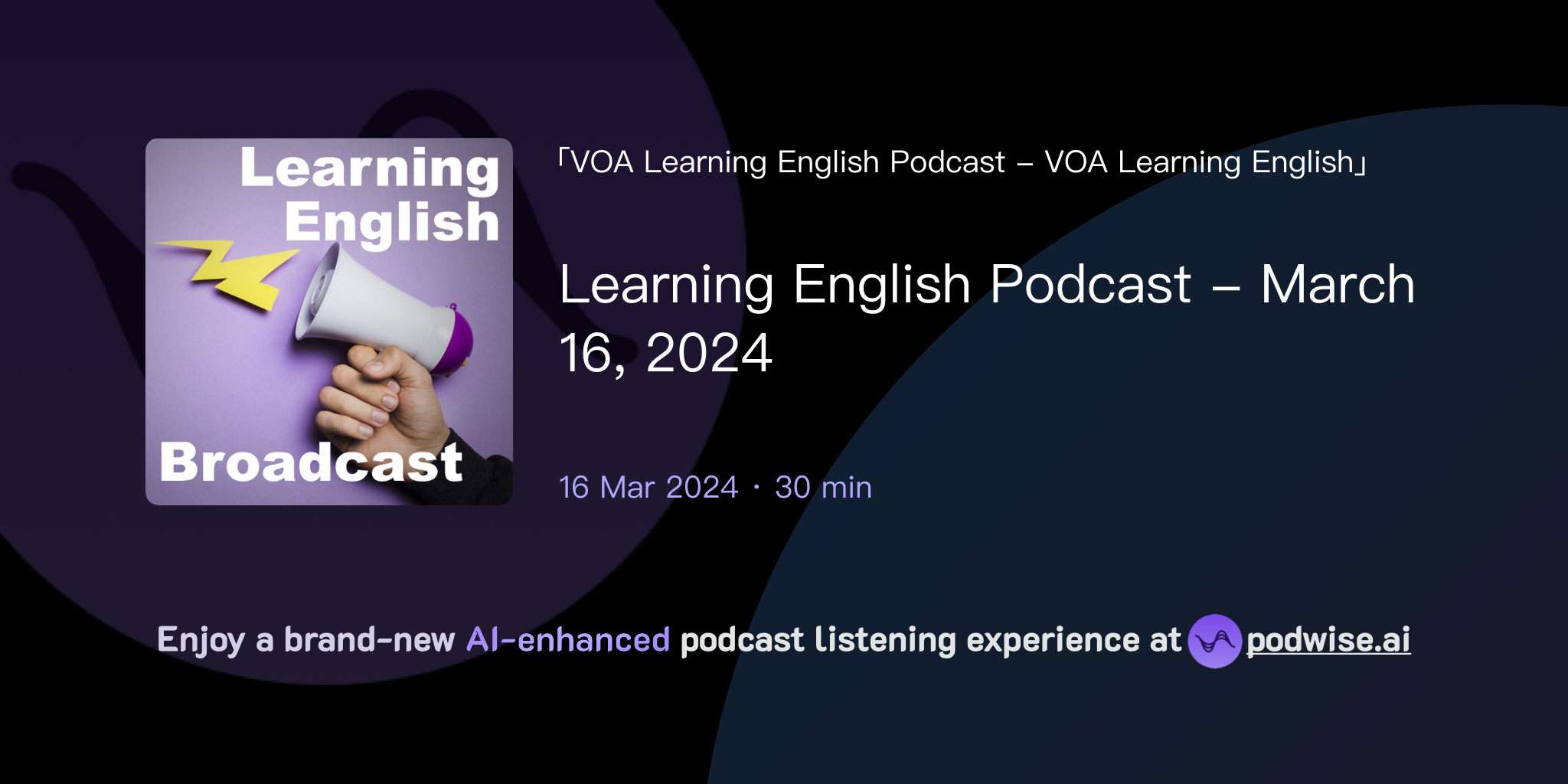 Learning English Podcast - March 16, 2024 | VOA Learning English ...