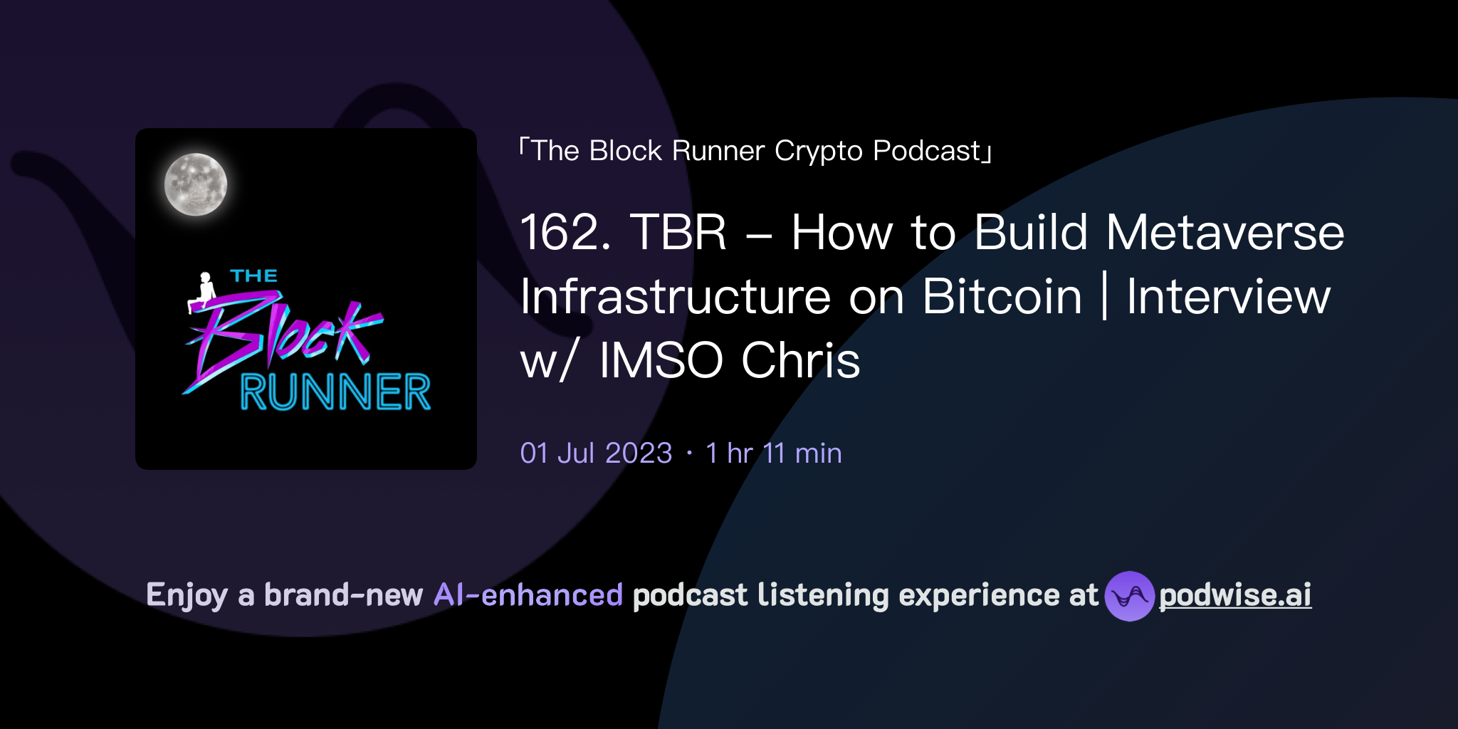 162. TBR - How to Build Metaverse Infrastructure on Bitcoin | Interview w/ IMSO Chris | The ...