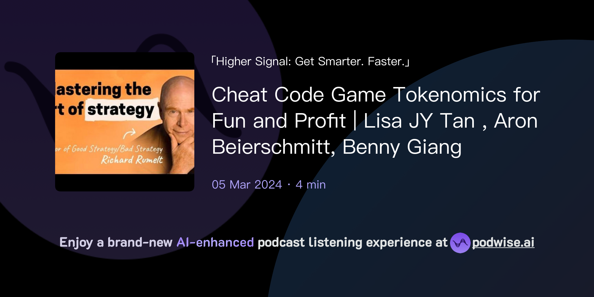 Cheat Code Game Tokenomics for Fun and Profit | Lisa JY Tan , Aron Beierschmitt, Benny Giang ...