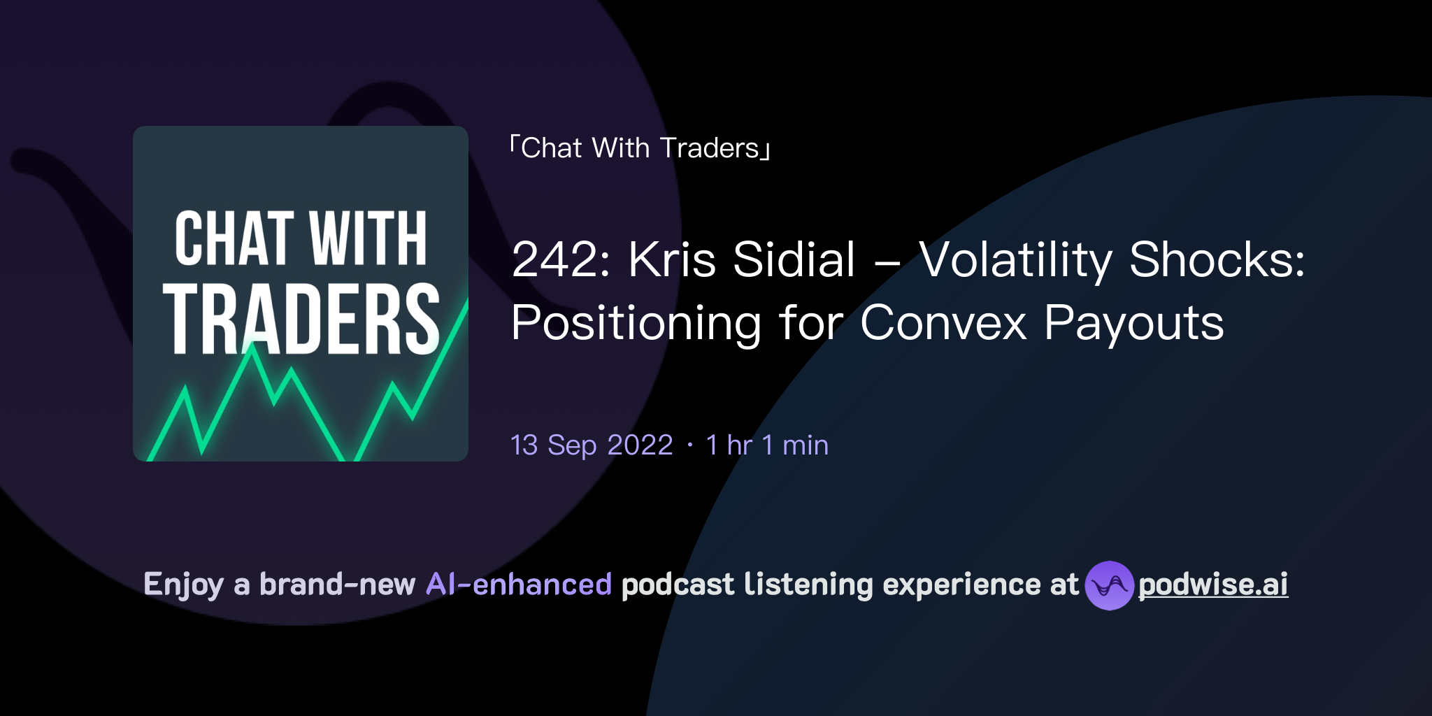 242: Kris Sidial - Volatility Shocks: Positioning for Convex Payouts | Chat With Traders | Podwise