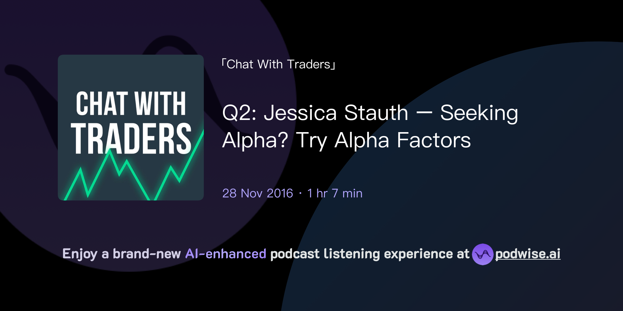 Q2: Jessica Stauth – Seeking Alpha? Try Alpha Factors | Chat With ...