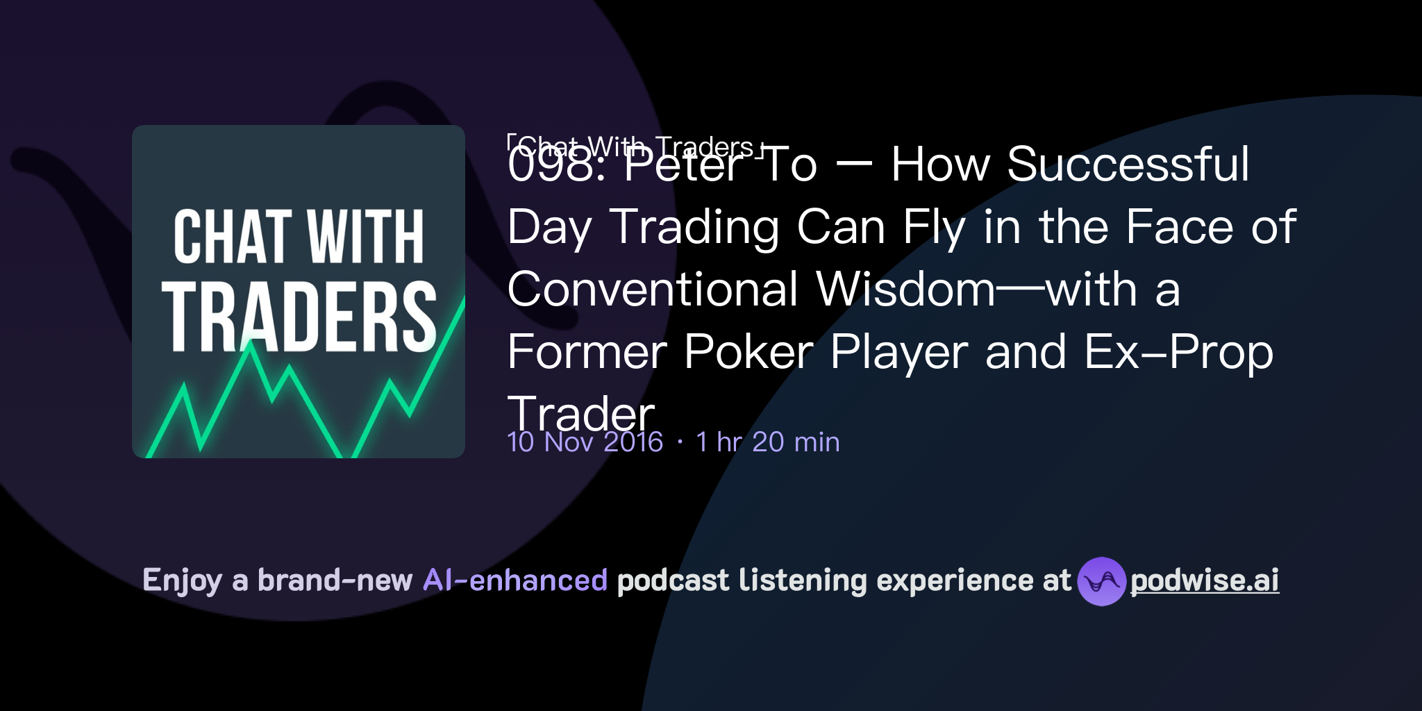 098: Peter To – How Successful Day Trading Can Fly in the Face of Conventional Wisdom—with a ...