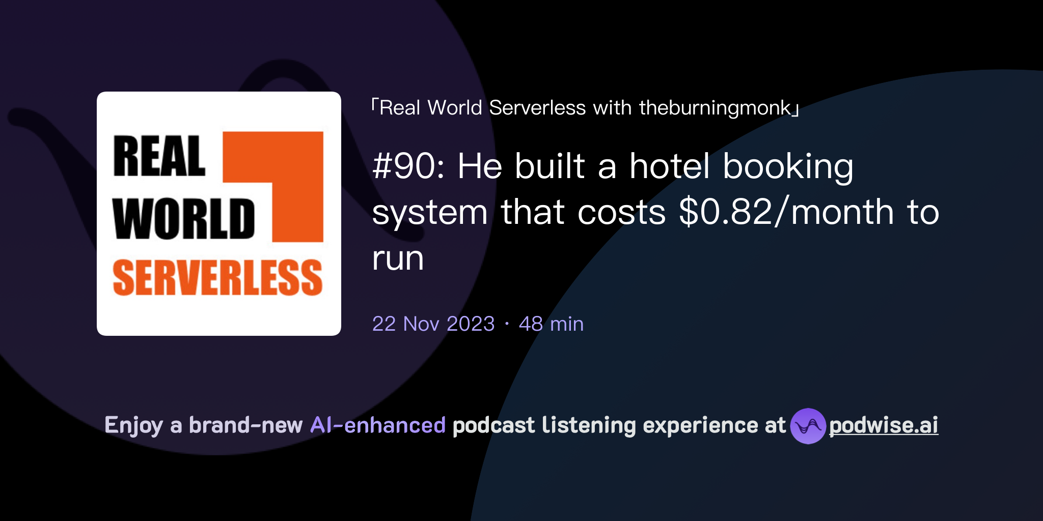 #90: He built a hotel booking system that costs $0.82/month to run ...