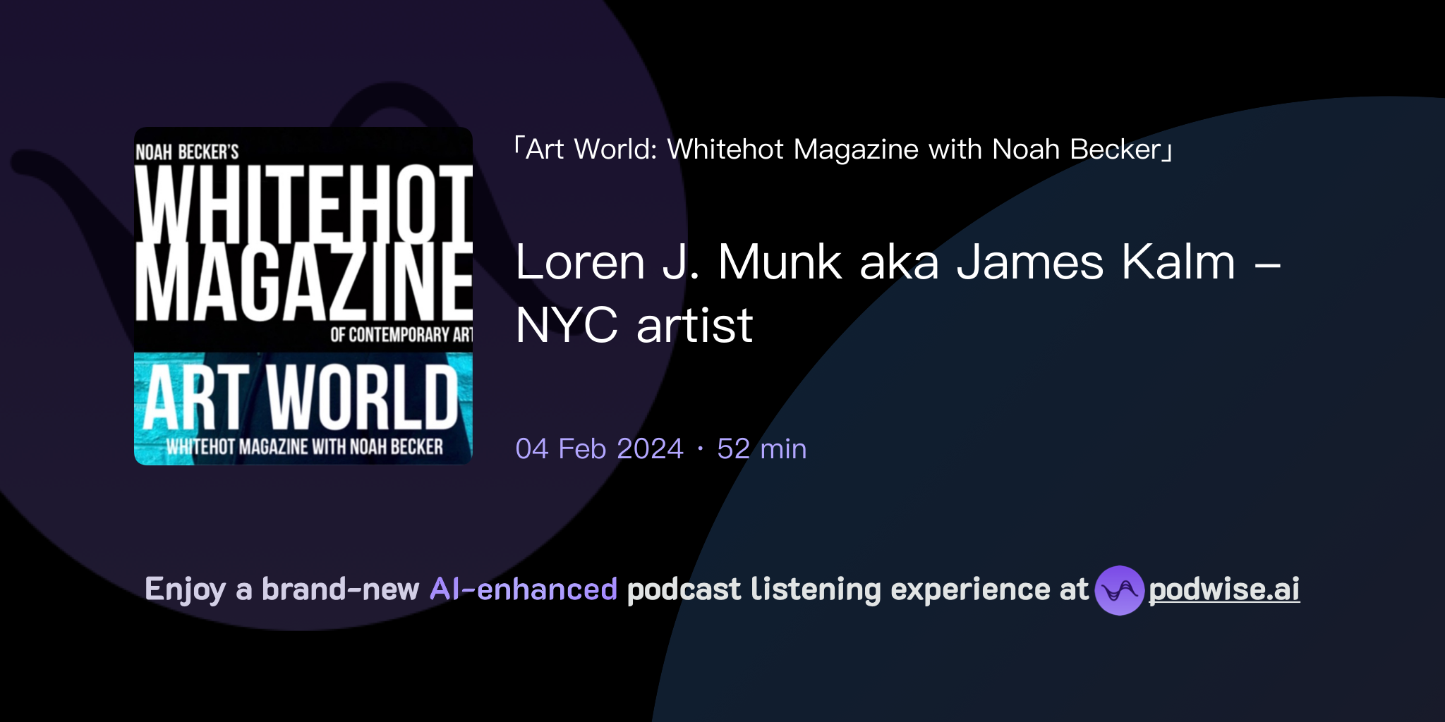 Loren J. Munk aka James Kalm - NYC artist | Art World: Whitehot ...