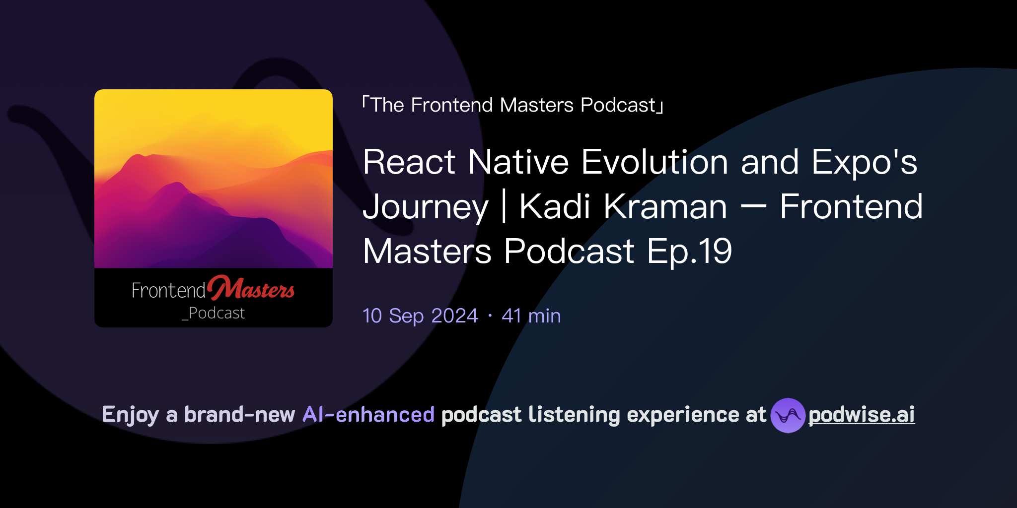 React Native Evolution and Expo's Journey | Kadi Kraman – Frontend ...